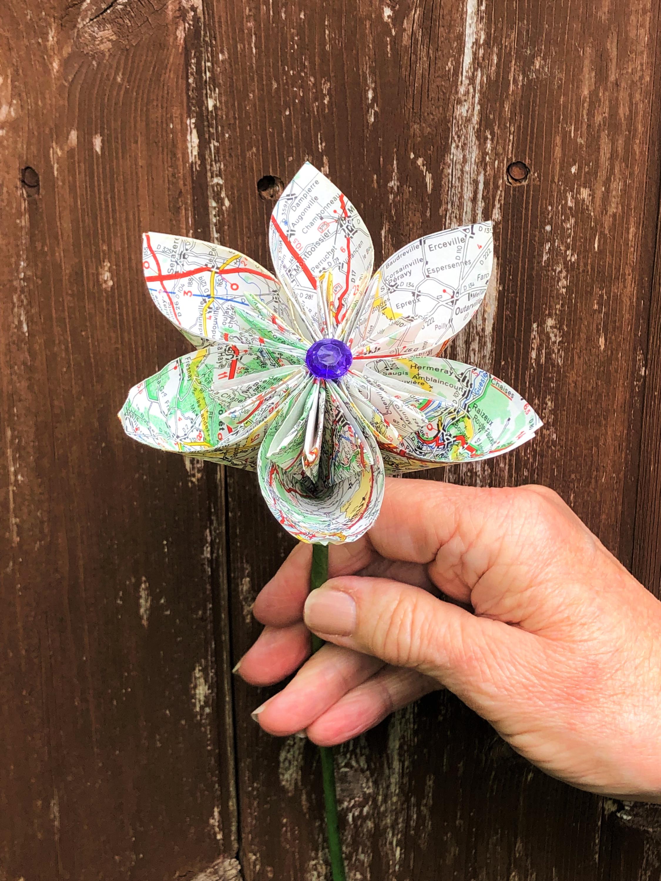 DIY Origami Flower Kit , Craft Kit , Origami , Upcycling , Paper Flower ...