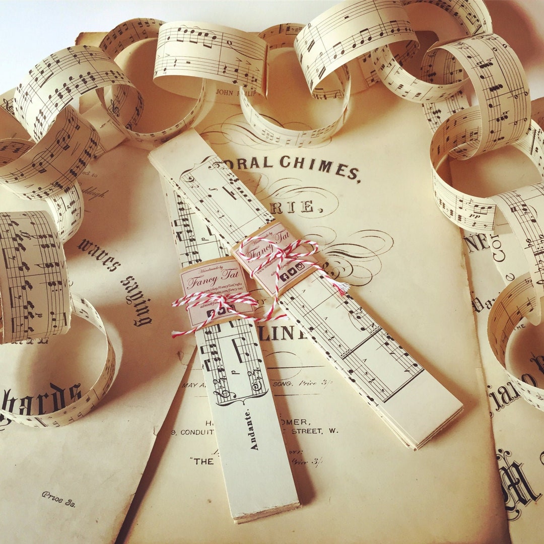 Vintage Music Paper Chain Kit 3 Meters DIY - Etsy UK