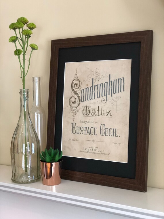 Vintage Sheet Music Cover Framed and Mounted - Etsy