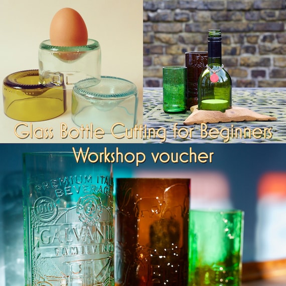 Glass Bottle Cutting for Beginners Workshop Gift Certificate voucher Etsy
