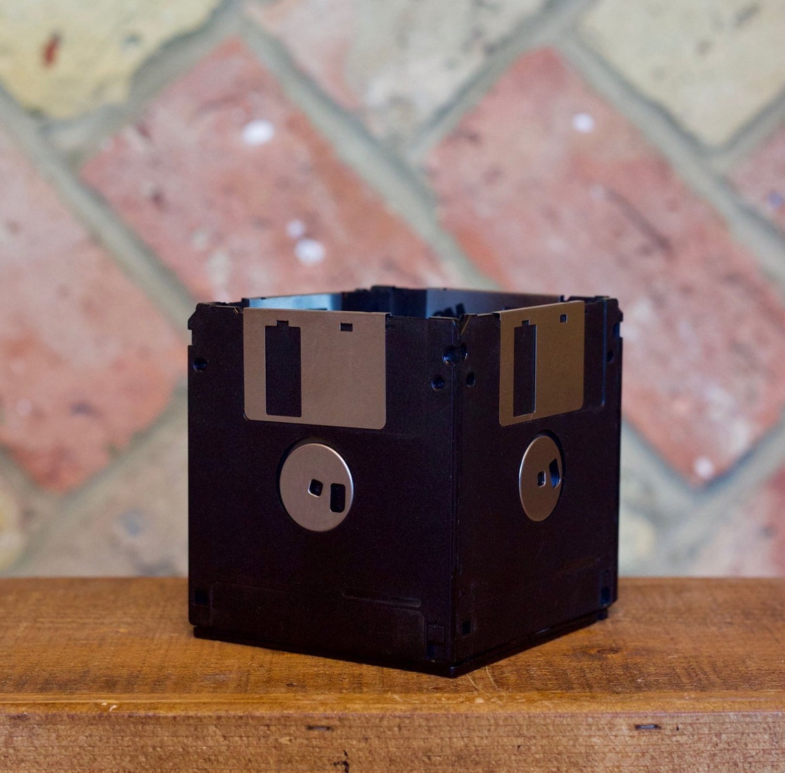Floppy Disk Desk Tidy Upcycled black - Etsy