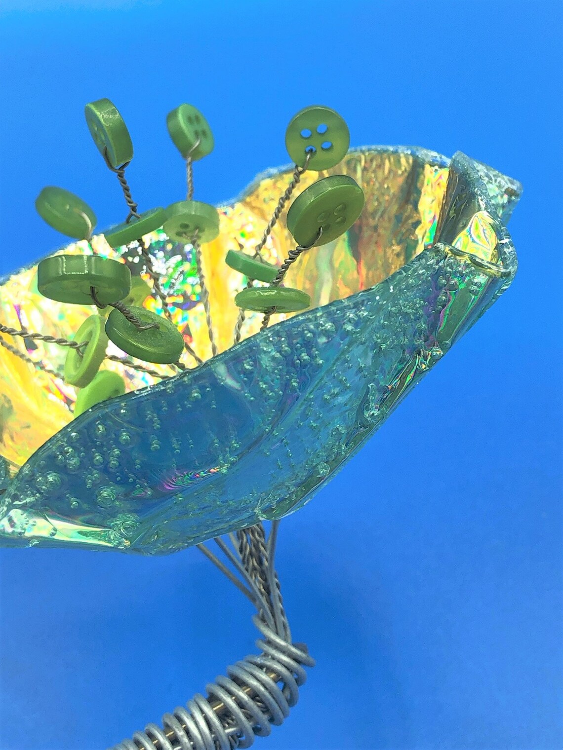 Upcycled CD Flower 'fancy Pansy' - Etsy UK