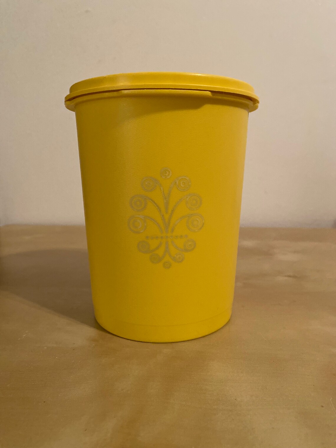 Vintage Mustard Yellow Scroll Pattern Tupperware Canisters - Etsy