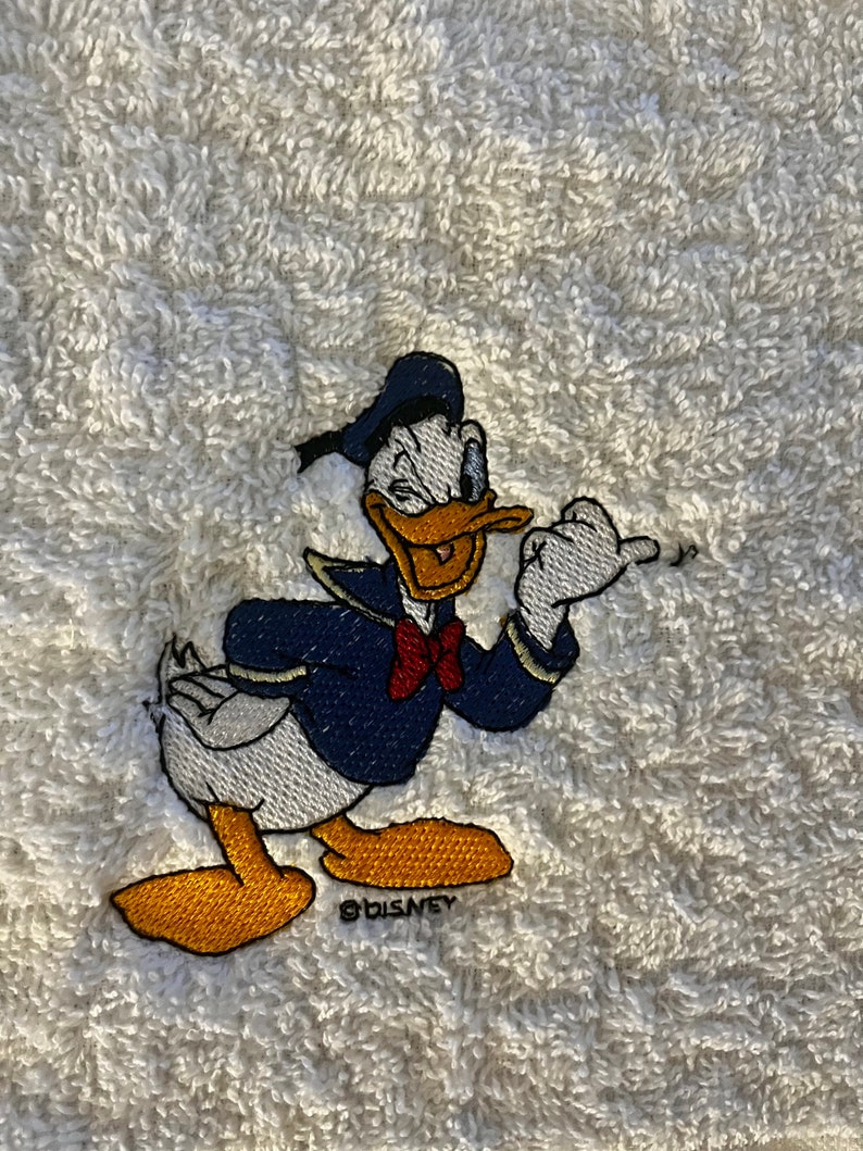 Donald Duck Fans Face, Hand, Bath, Sheet Towel Set Gift - Etsy