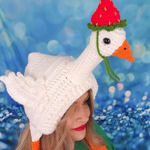 Porch Goose Hat Crochet PATTERN PDF 8 Mini Hats! Hood Costume - Cowboy ...