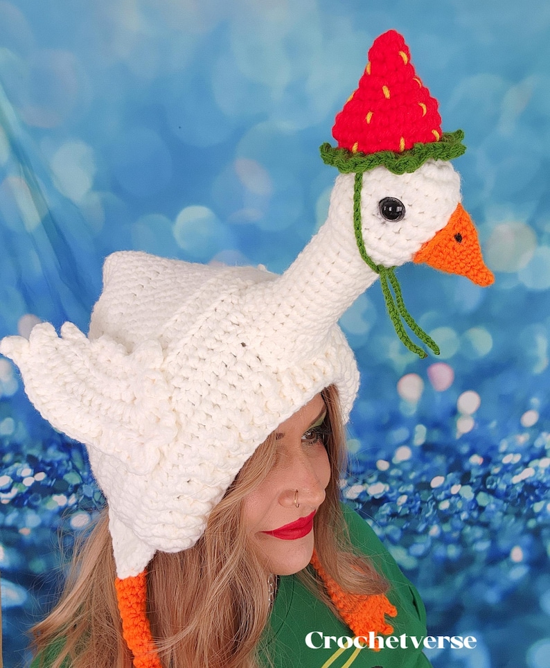Porch Goose Hat Crochet PATTERN PDF 8 Mini Hats! Hood Costume - Cowboy ...