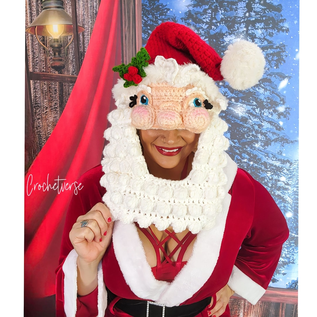 Crochet Santa Hat PDF Pattern Vintage Style Christmas Kringle Costume ...