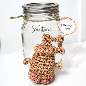 Sourdough Starter Crochet Pattern PDF Mascot Bread Active Kitchen Old ...