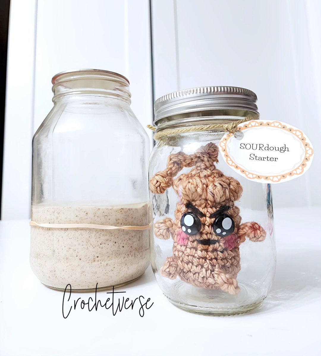 Sourdough Starter Crochet Pattern PDF Mascot Bread Active Kitchen Old ...