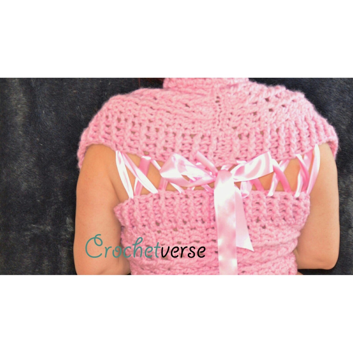 Chunky Crochet Cable Corset Back Bolero Shrug Pattern PDF - Etsy