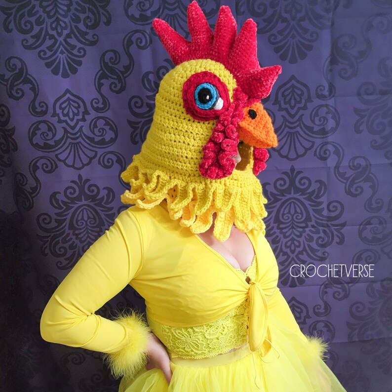 Crochet Chicken Hat Pattern DIGITAL PDF Costume Headpiece - Etsy