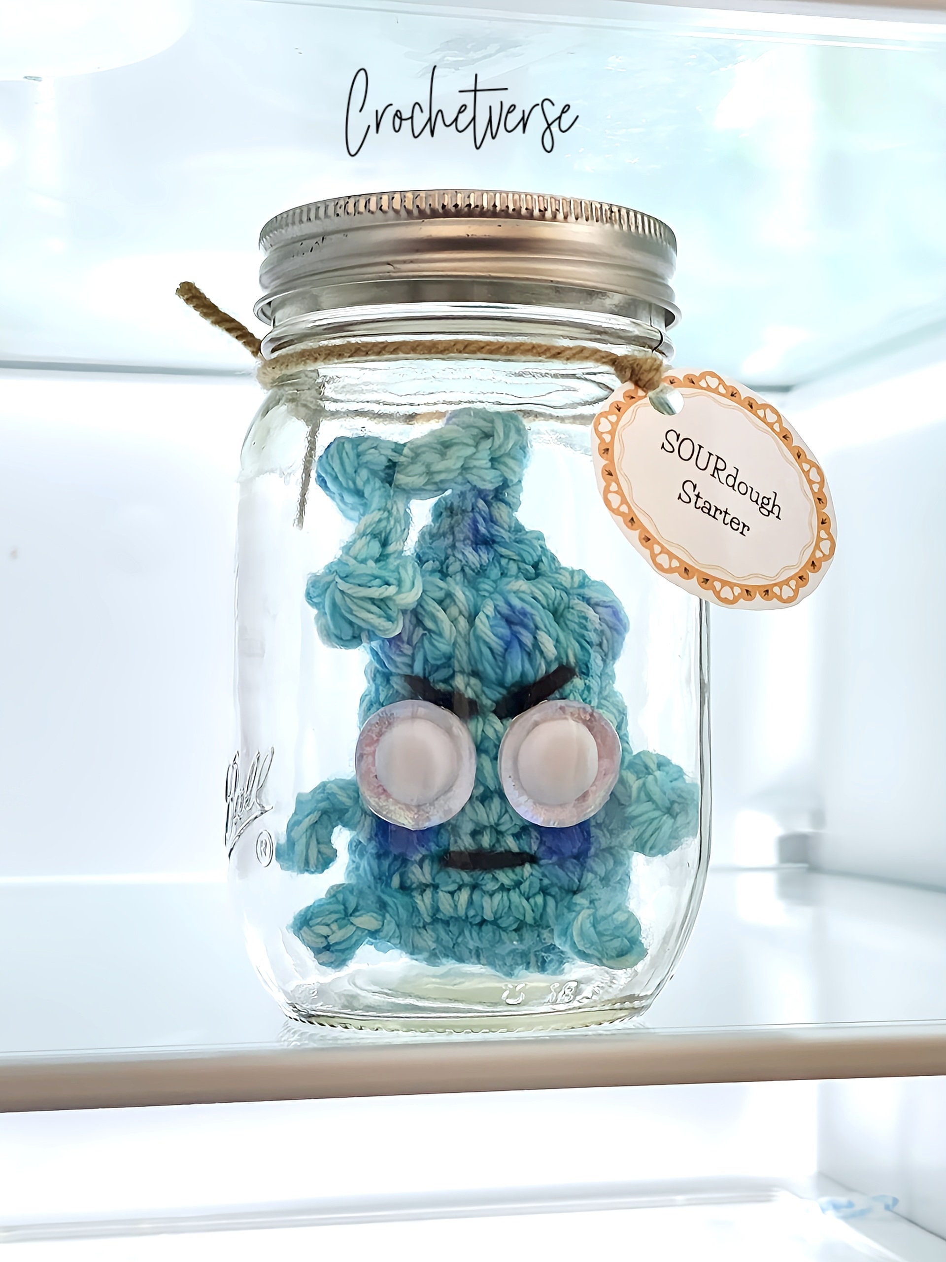 Sourdough Starter Crochet Pattern PDF Mascot Bread Active Kitchen Old ...