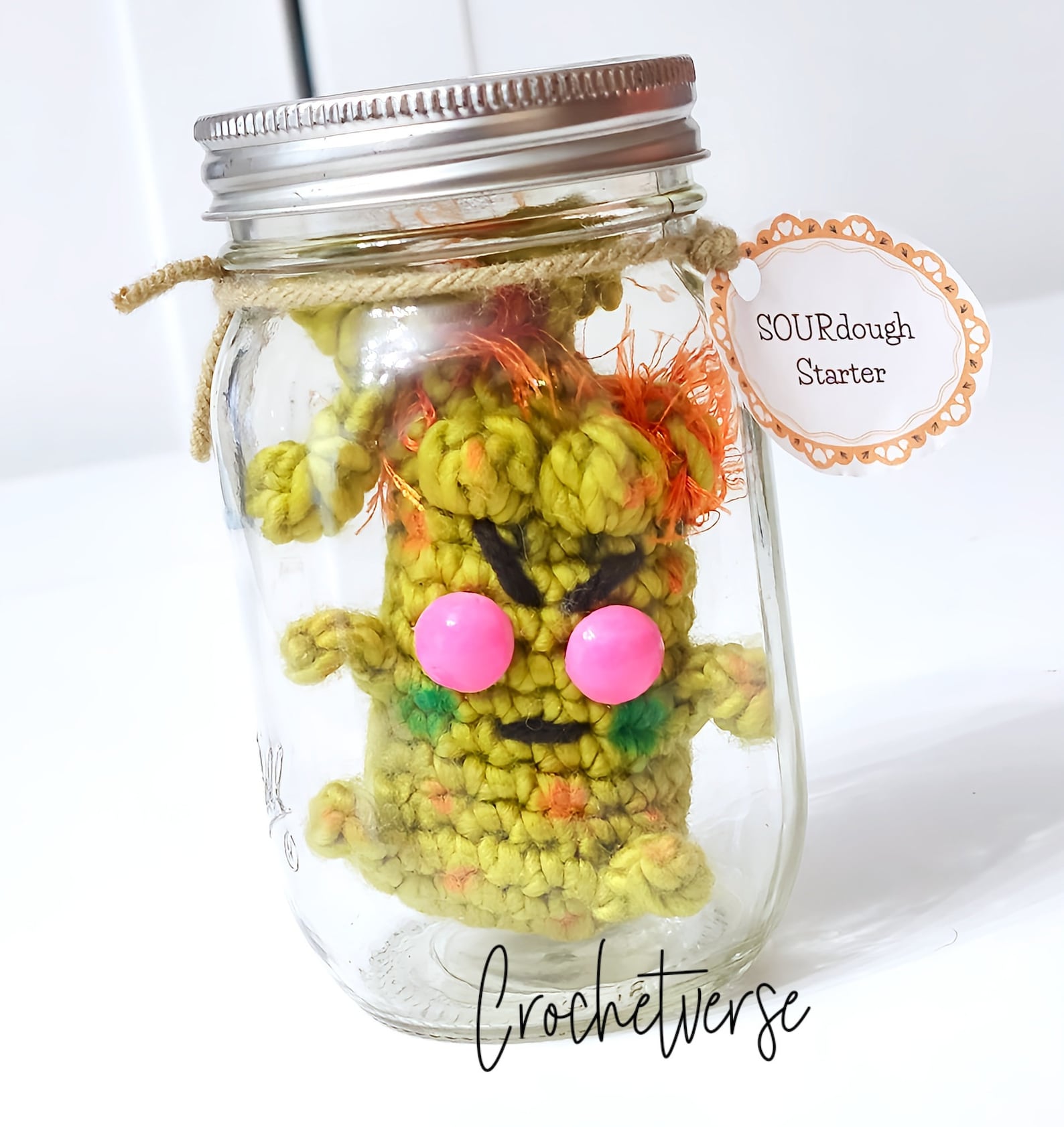 Sourdough Starter Crochet Pattern PDF Mascot Bread Active Kitchen Old ...