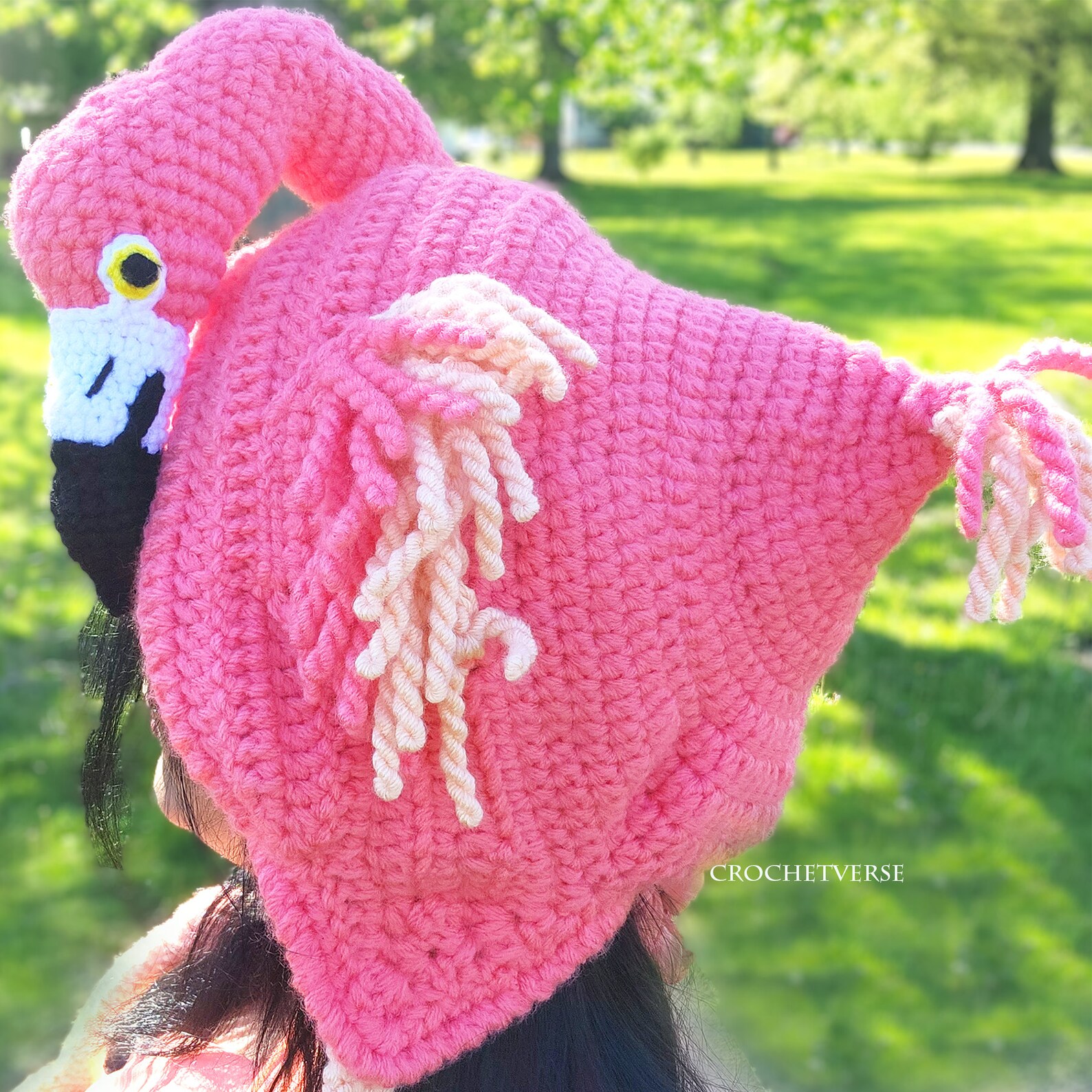 Crochet Flamingo Pattern Hood Hat DIGITAL PDF Cosplay Cosplay Bird ...