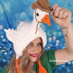 Porch Goose Hat Crochet PATTERN PDF 8 Mini Hats! Hood Costume - Cowboy ...