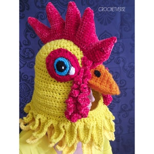 Crochet Chicken Hat Pattern DIGITAL PDF Costume Headpiece Rooster and ...