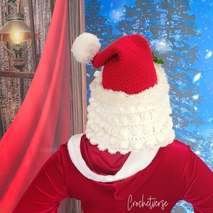 Crochet Santa Hat PDF Pattern Vintage Style Christmas Kringle Costume ...