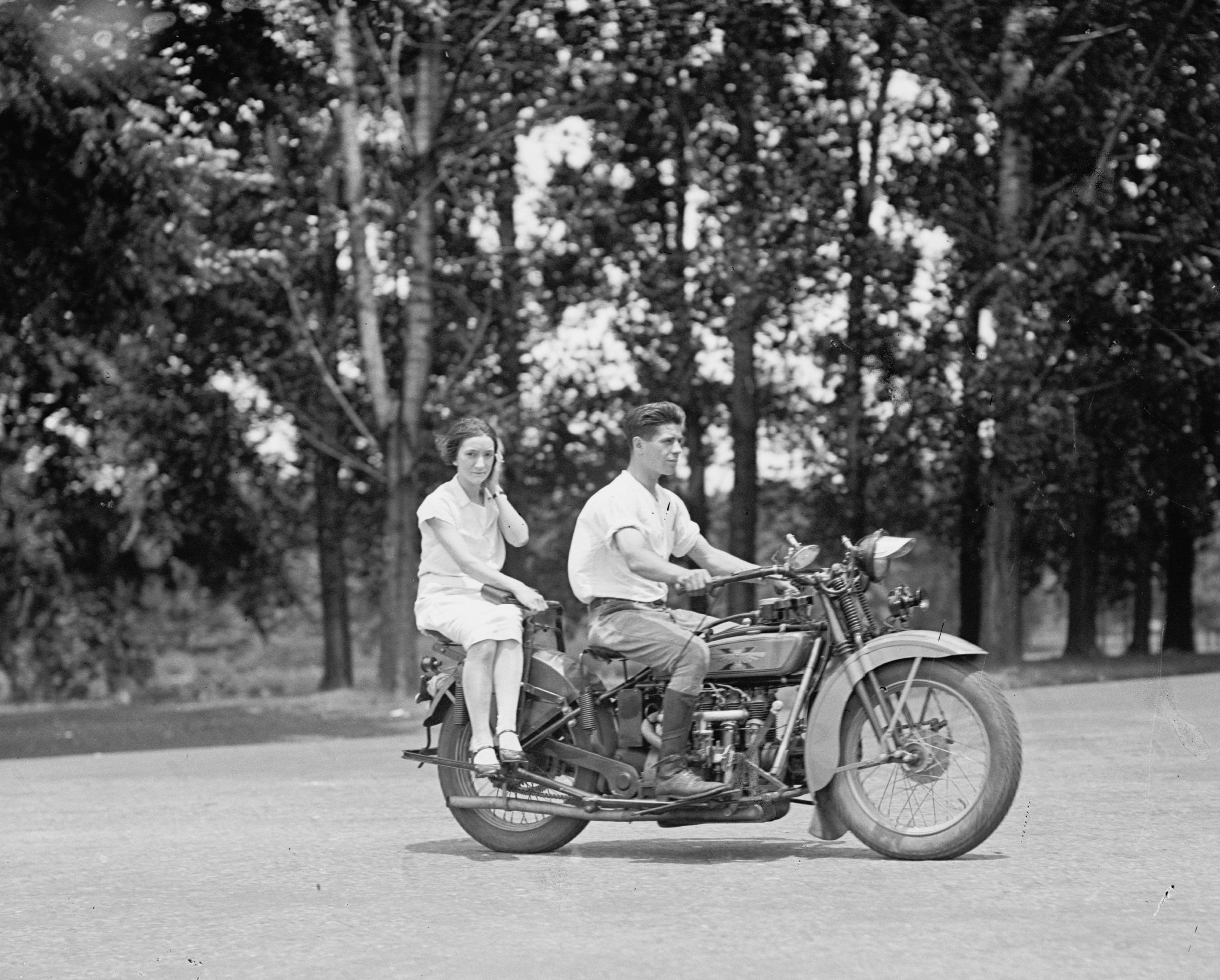 1920's, Motorcycle Riders, 1929, Old Photograph, Black and White, New ...
