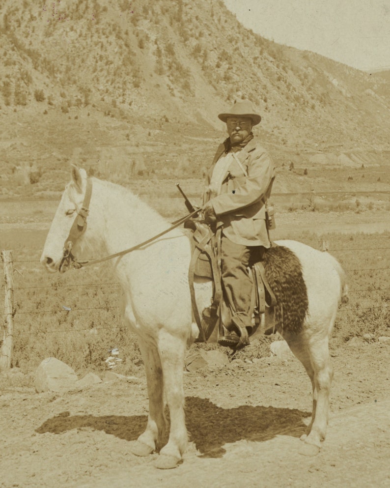 Theodore Roosevelt, Teddy Roosevelt, 1905 in Colorado, on Horseback ...
