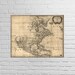 1600's Map North America, 1650, New Print Reproduction of an Old Map in ...