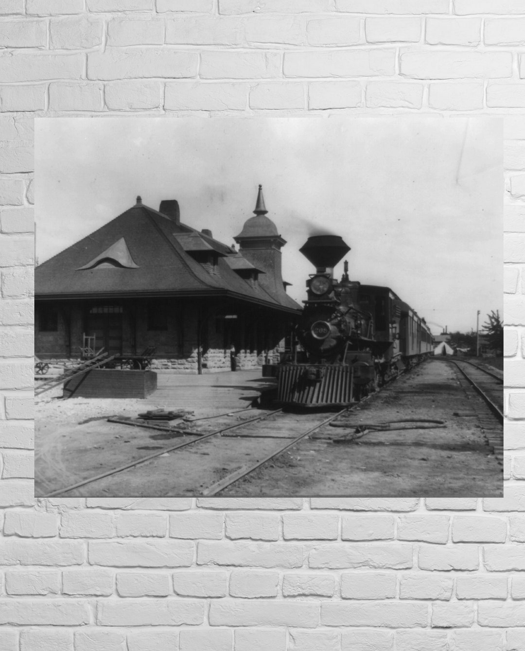 Boise, Idaho, Steam Locomotive at Station, Railroad, Late 1800's, New ...