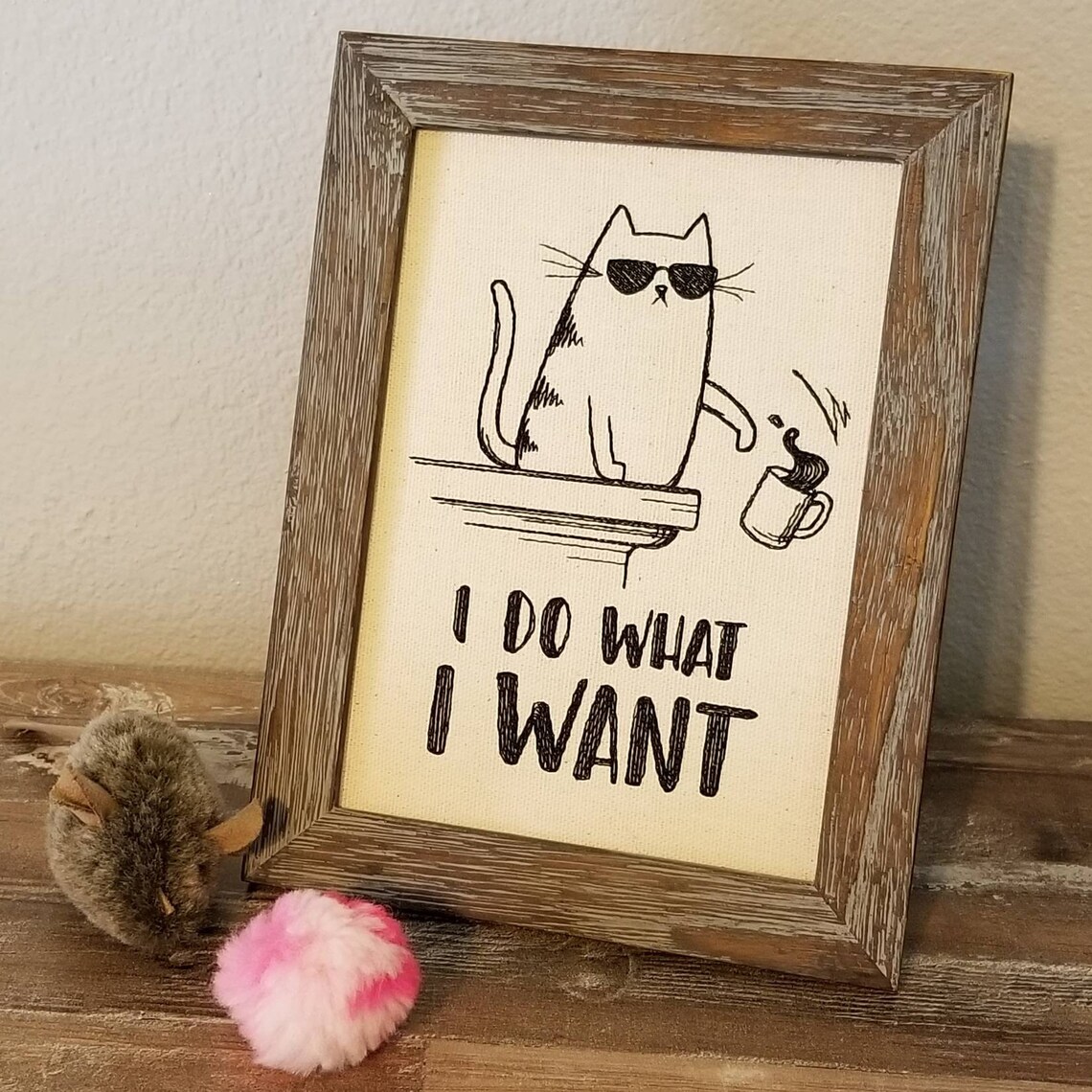 I Do What I Want Cat Sign Catio Room Decor Gift for Cat | Etsy