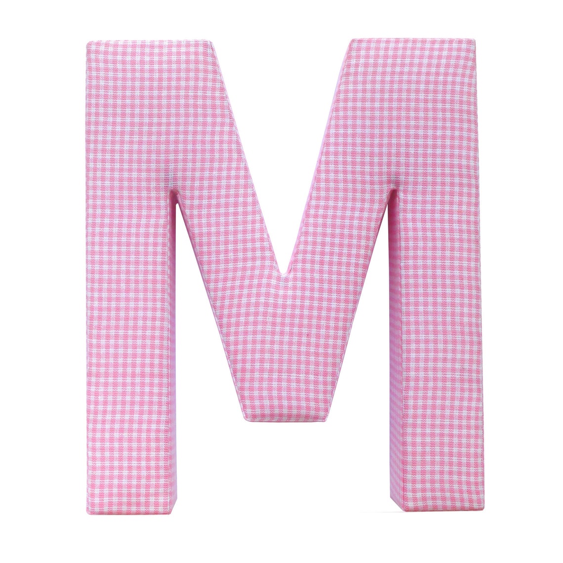 Pink Gingham Fabric Wall Letters - Etsy