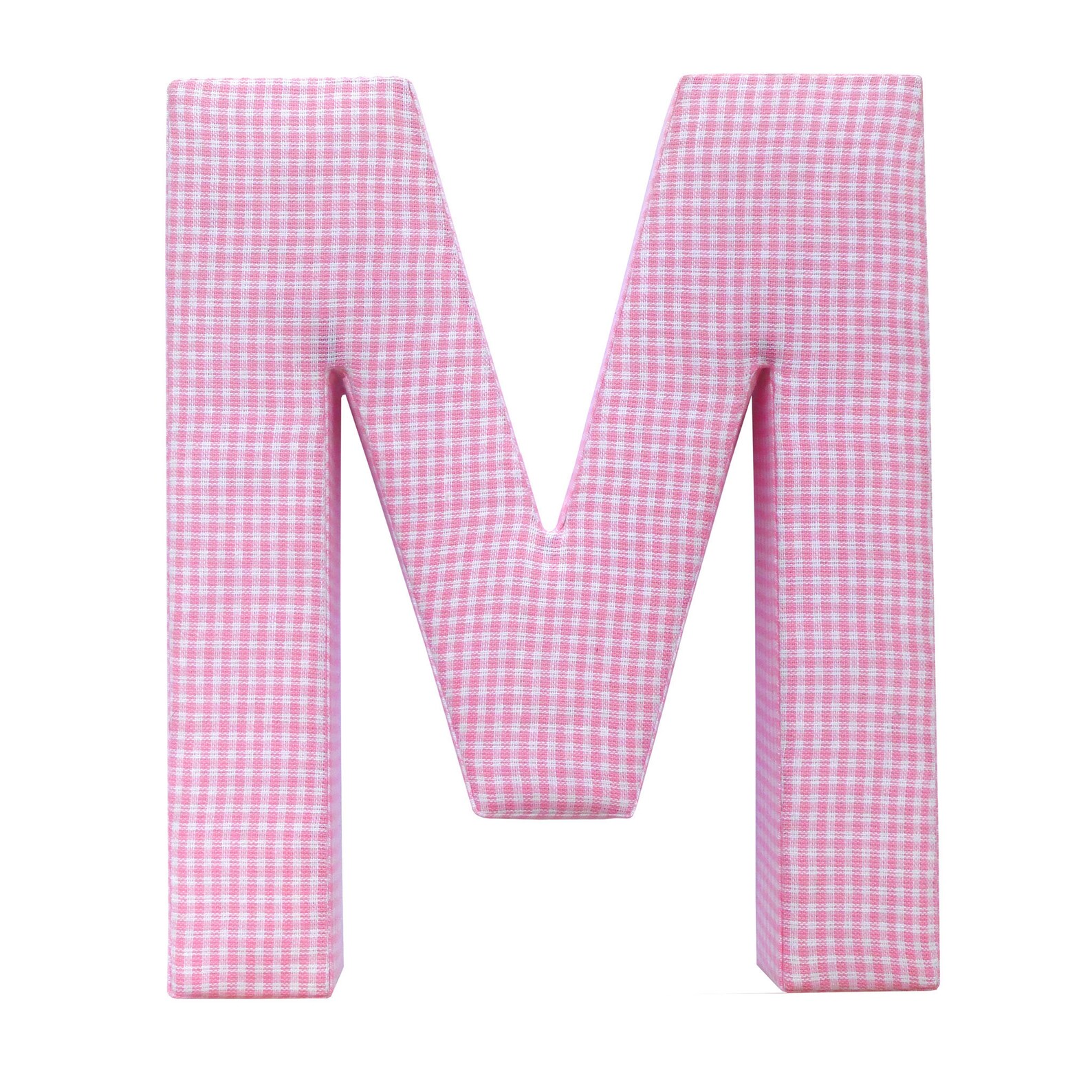 Pink Gingham Fabric Wall Letters - Etsy