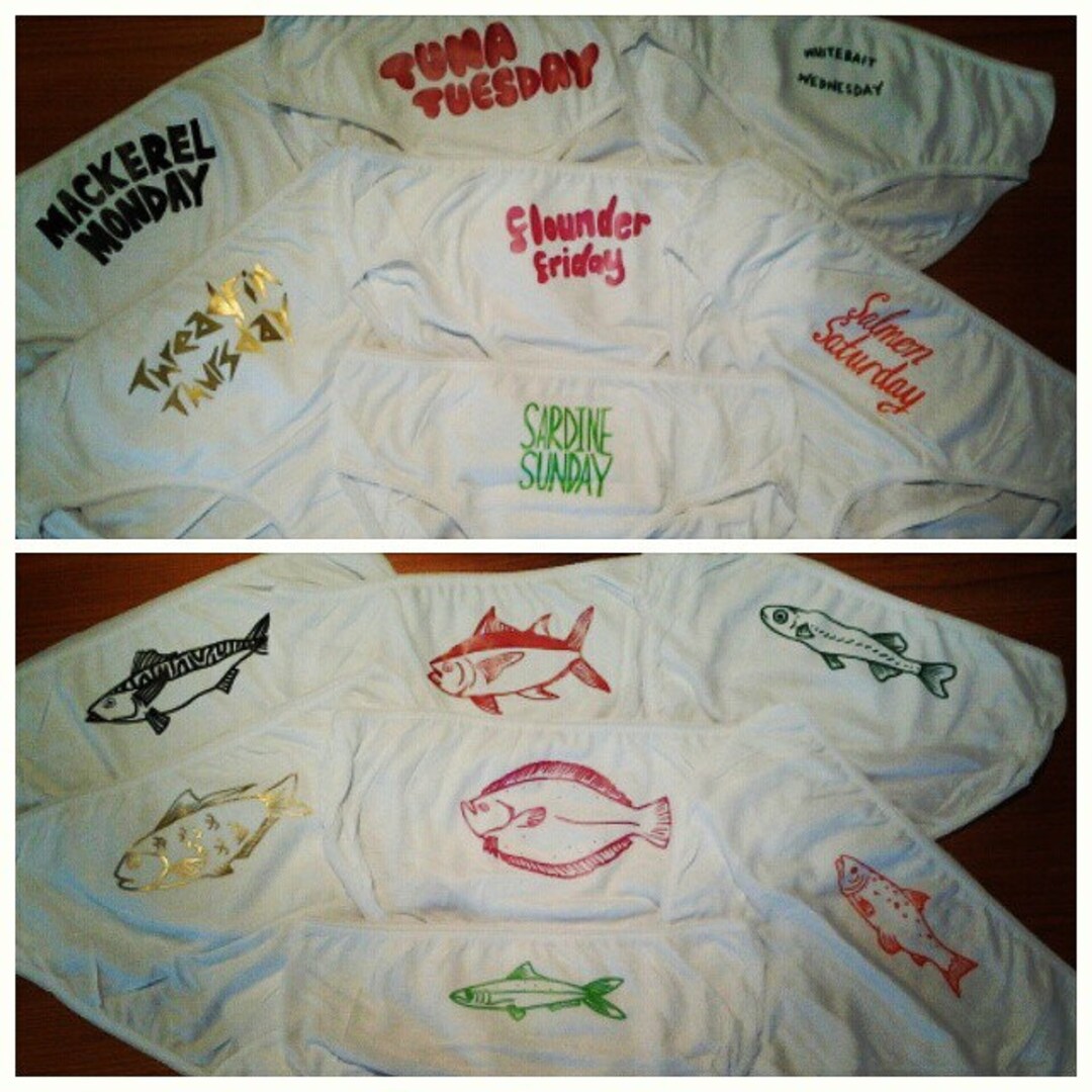 Day of the Week Fish Pants - Etsy