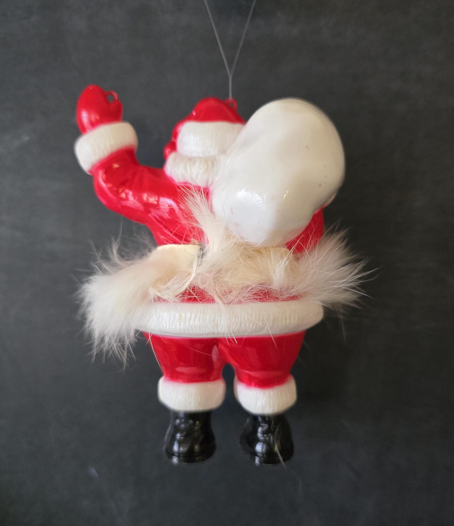 Vintage SANTA CLAUS Hard Plastic ORNAMENT Christmas 5" - Etsy