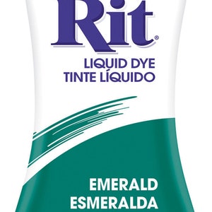 EMERALD Green Rit All Purpose Fabric Liquid DYE 8 Ounce Bottle - Etsy