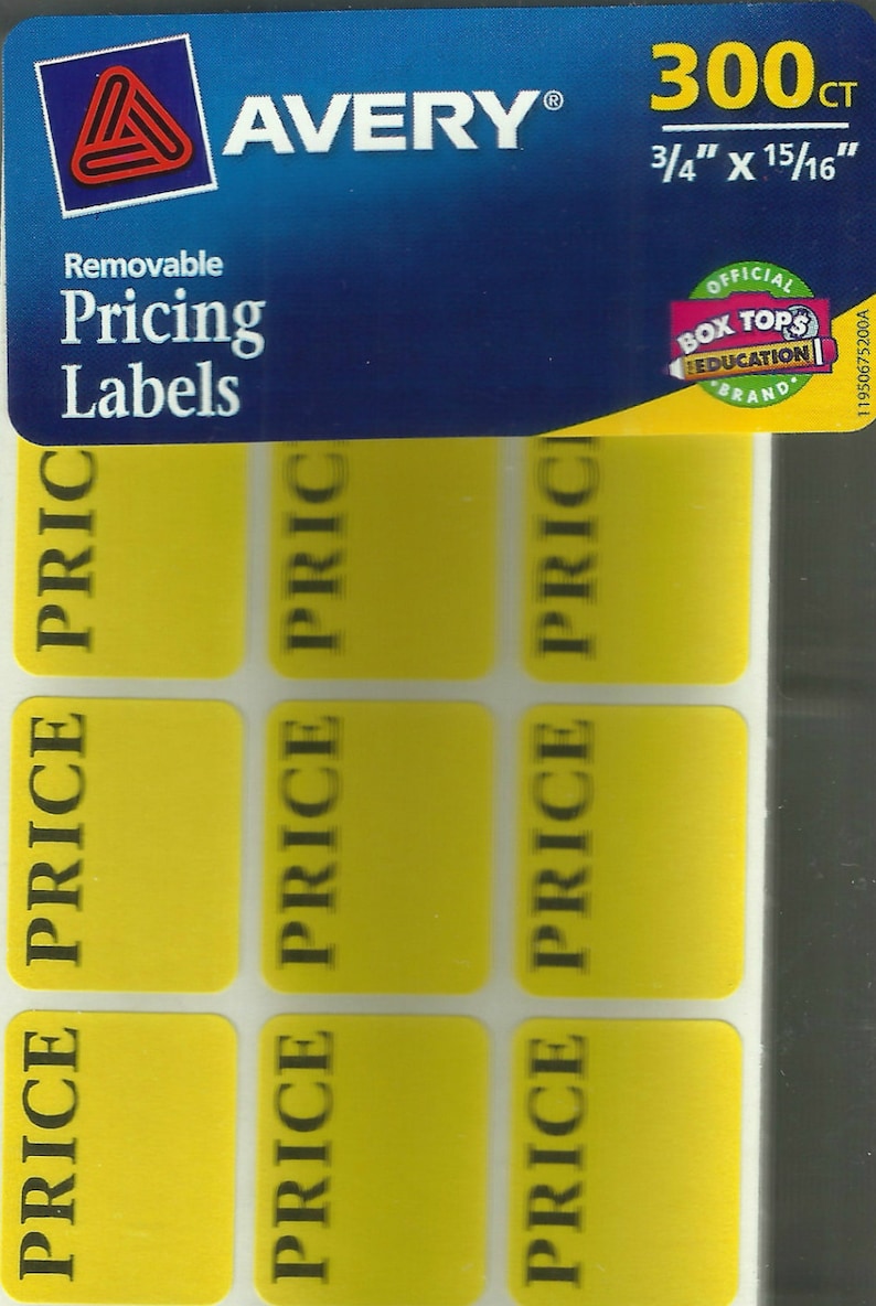 300 Price LABELS Removable Self Adhesive Pricing Yellow Color Tag Price ...