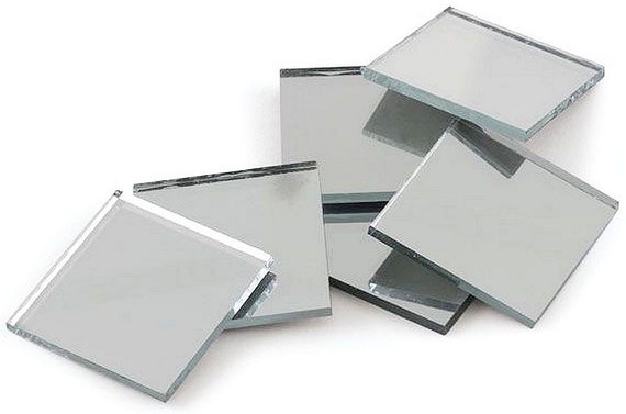 5 Mirror Tile Squares 3 x 3 inch Square Shape Real GLASS small Craft crafting MIRRORS 242412