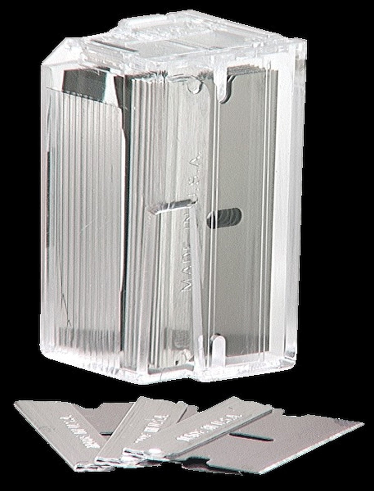 10 Single Edge Carbon Steel RAZOR BLADES in See Through Blade - Etsy