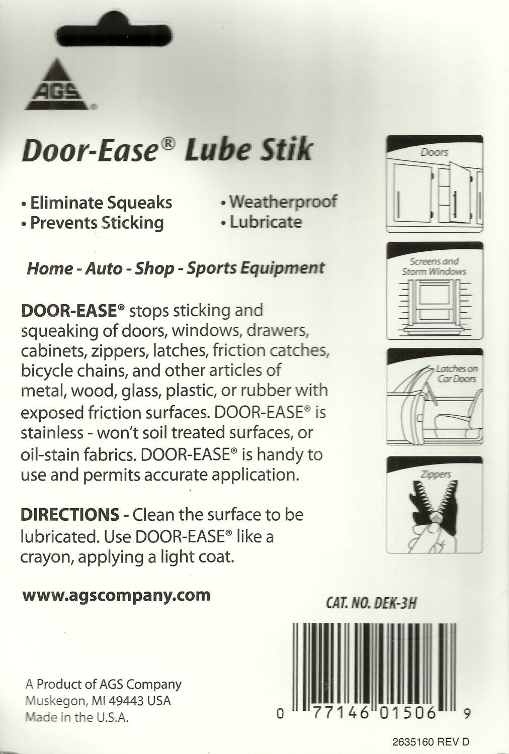 Door-ease Lube Stik Lubricant Stick Auto Truck Latch Door Ease - Etsy