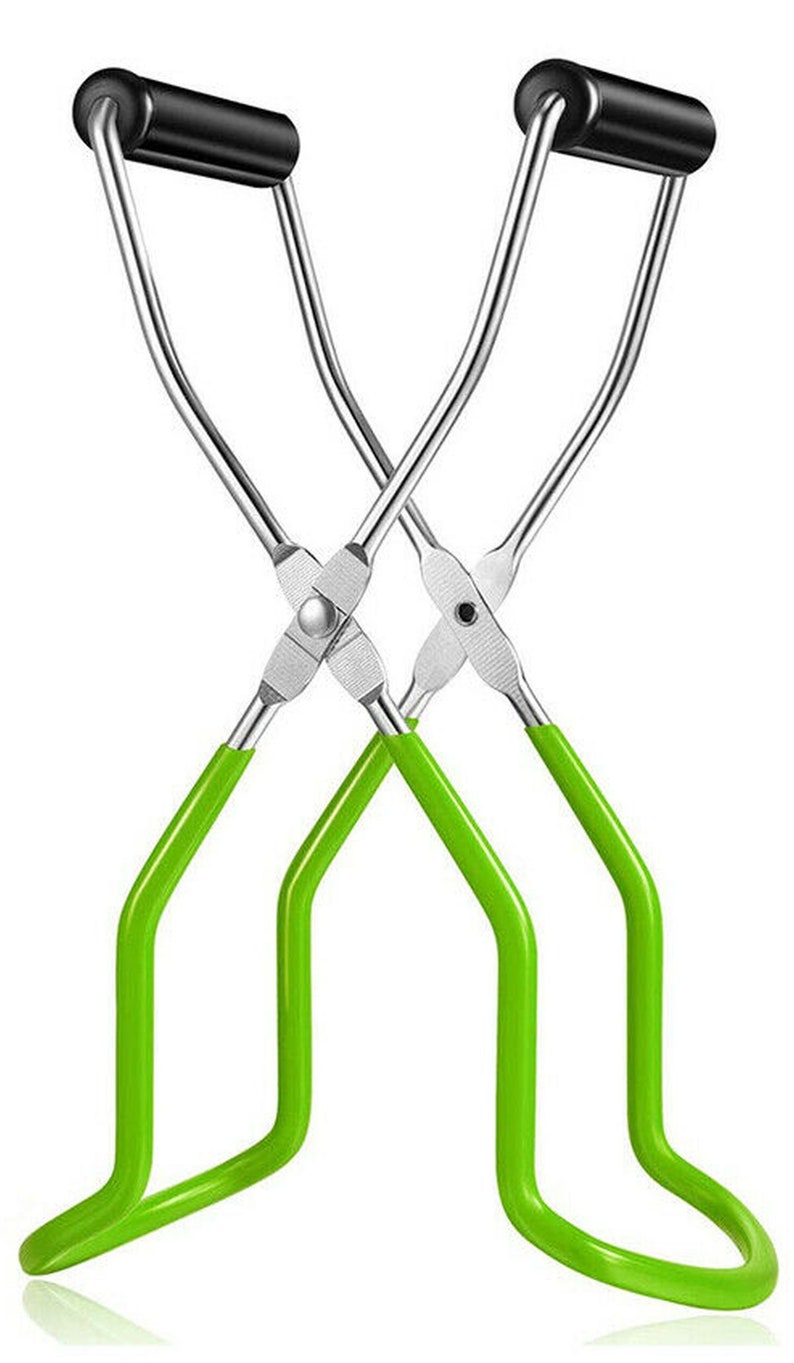 CANNING JAR LIFTER Grabber Tongs Insulated Handle Stainless Universal ...