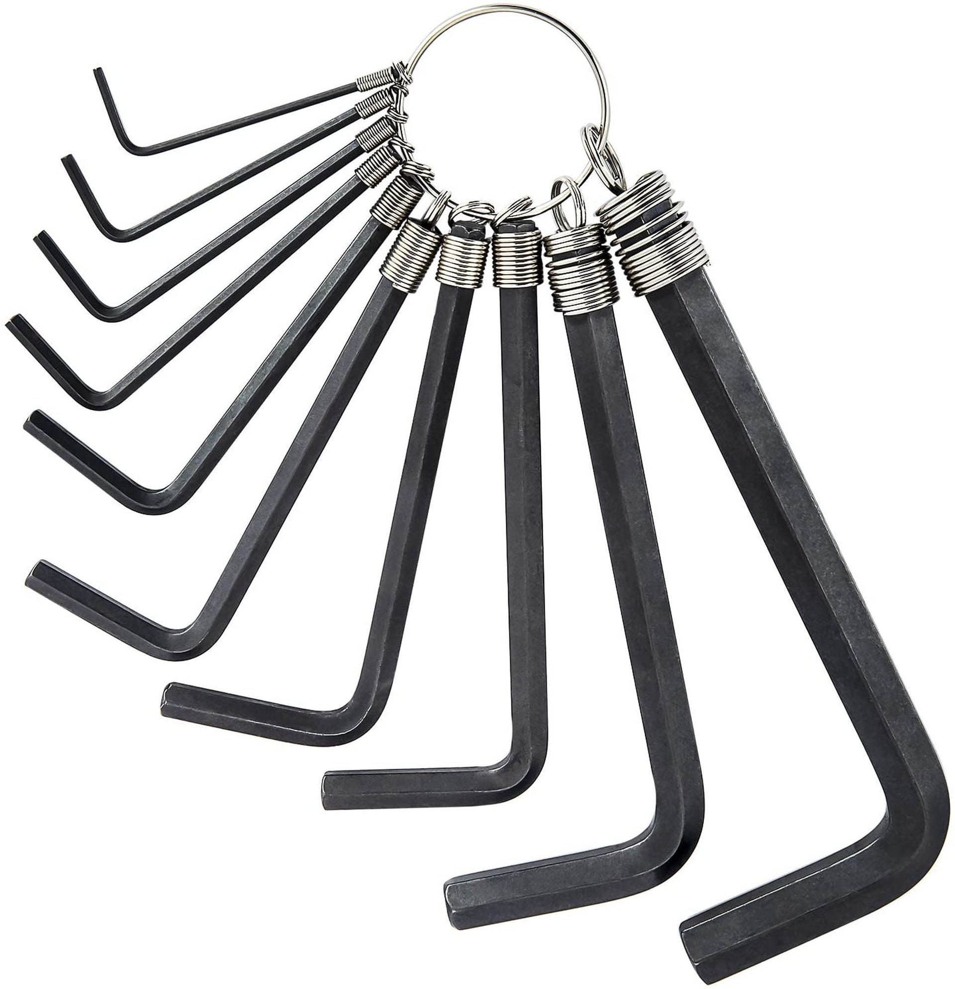 10 Piece Hex Key Set SAE Inches 1/16 3/32 1/8 5/32 3/16 7/32 1/4 5/16 3 ...