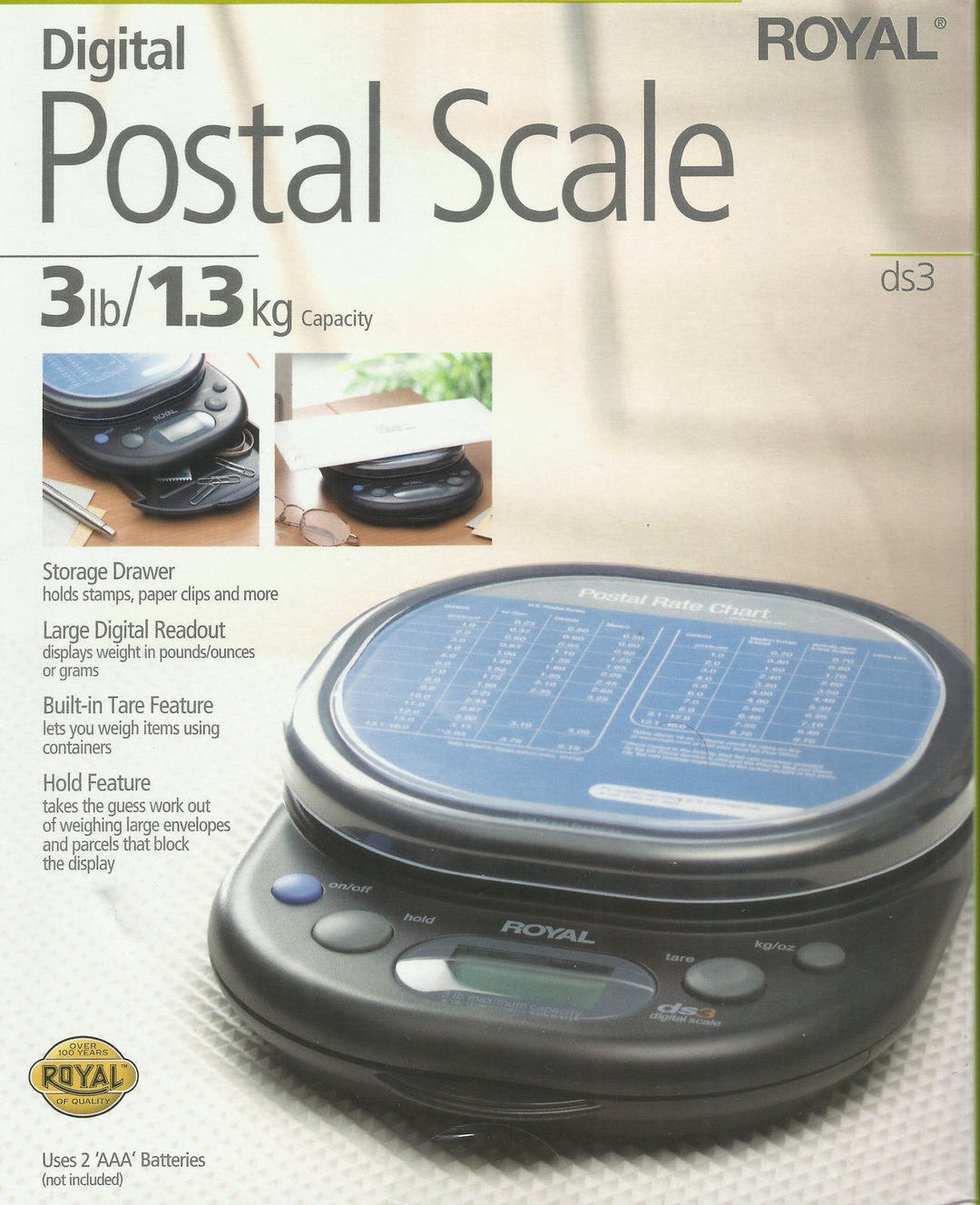 Royal Postal Scale Chart