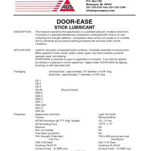 Door-ease Lube Stik Lubricant Stick Auto Truck Latch Door Ease - Etsy