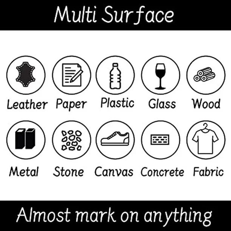 Black Oil Based PAINT MARKER Pen Fine Point Permanent Marking Mark on ...