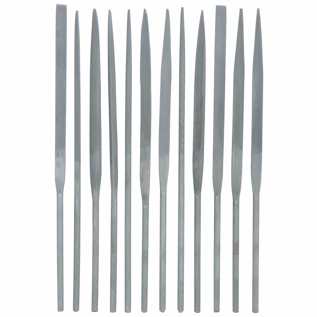 12 Needle FILE Variety SET Precision Finishing small 5 1/2 » Carbon ...