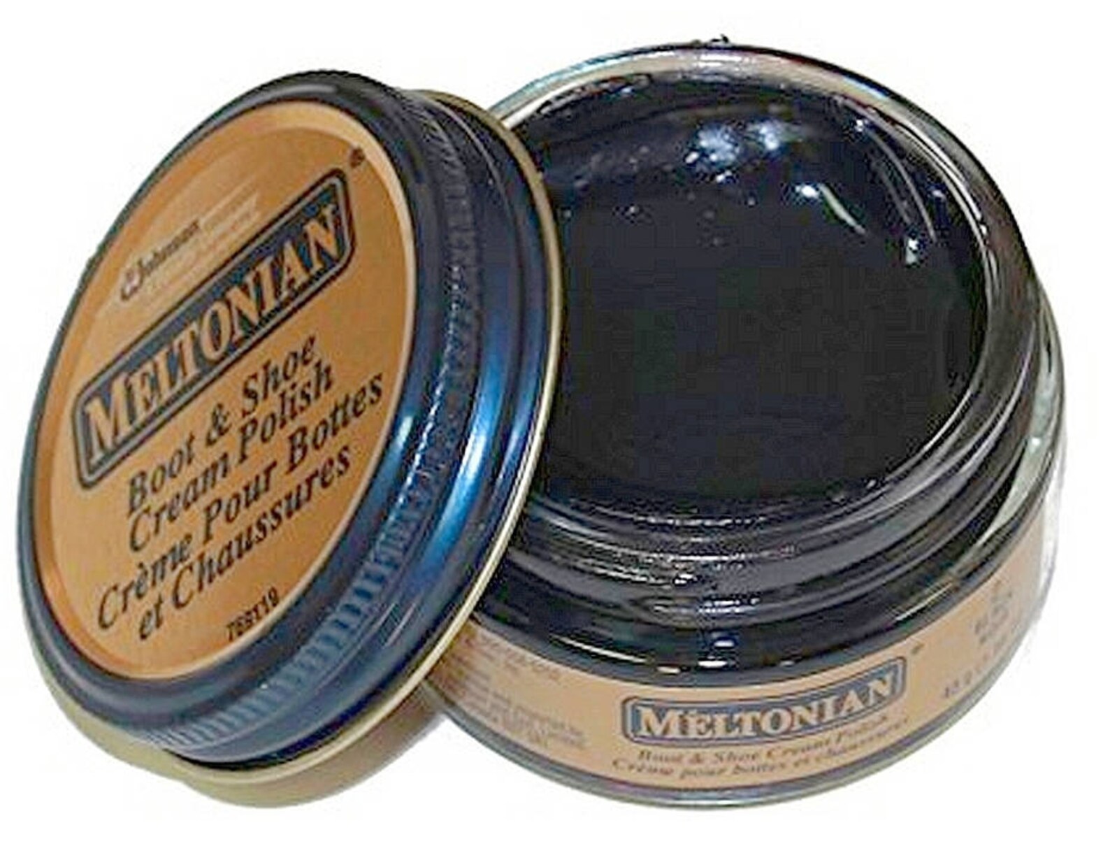 1.55 Oz Glass Jar BLACK Color Boot & Shoe CREAM POLISH 002 Condition ...