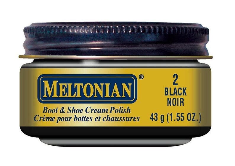 1.55 Oz Glass Jar BLACK Color Boot & Shoe CREAM POLISH 002 Condition ...