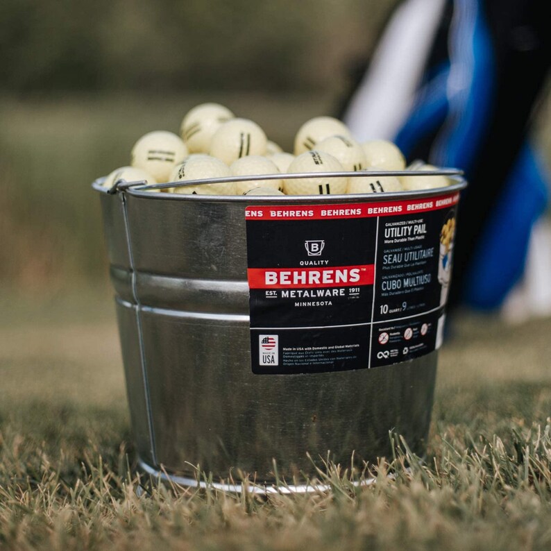 10 Qt Quart 2 1/2 Gallon Heavy Duty Galvanized Steel BUCKET Round ...