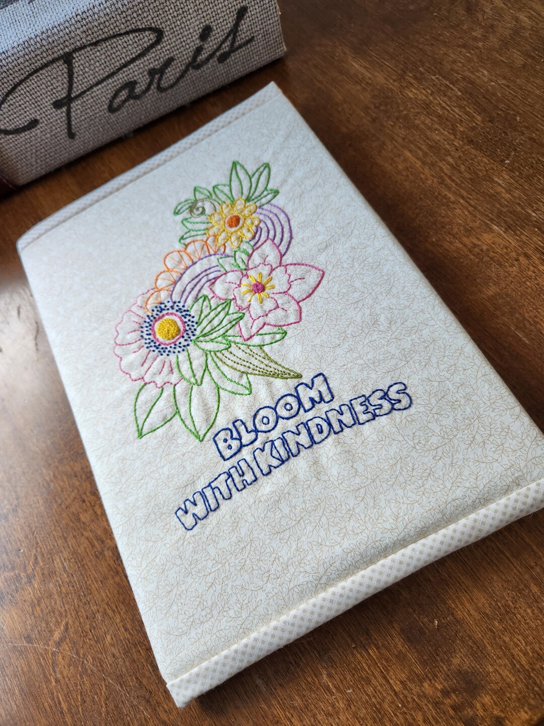 Hand Embroidered Journal Cover - Etsy