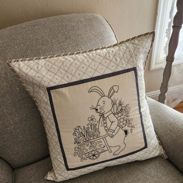 Embroidered Rabbit - Etsy