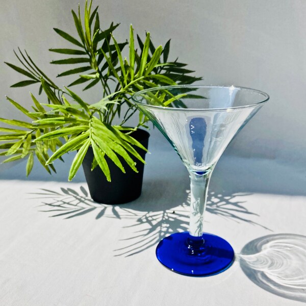 Mexican Hand Blown Martini Glass - Etsy