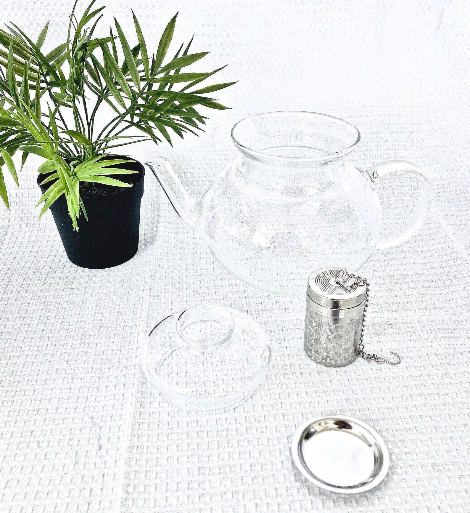 Vintage Schott Mainz Teavana Glass Teapots and Tea Baskets New Old ...