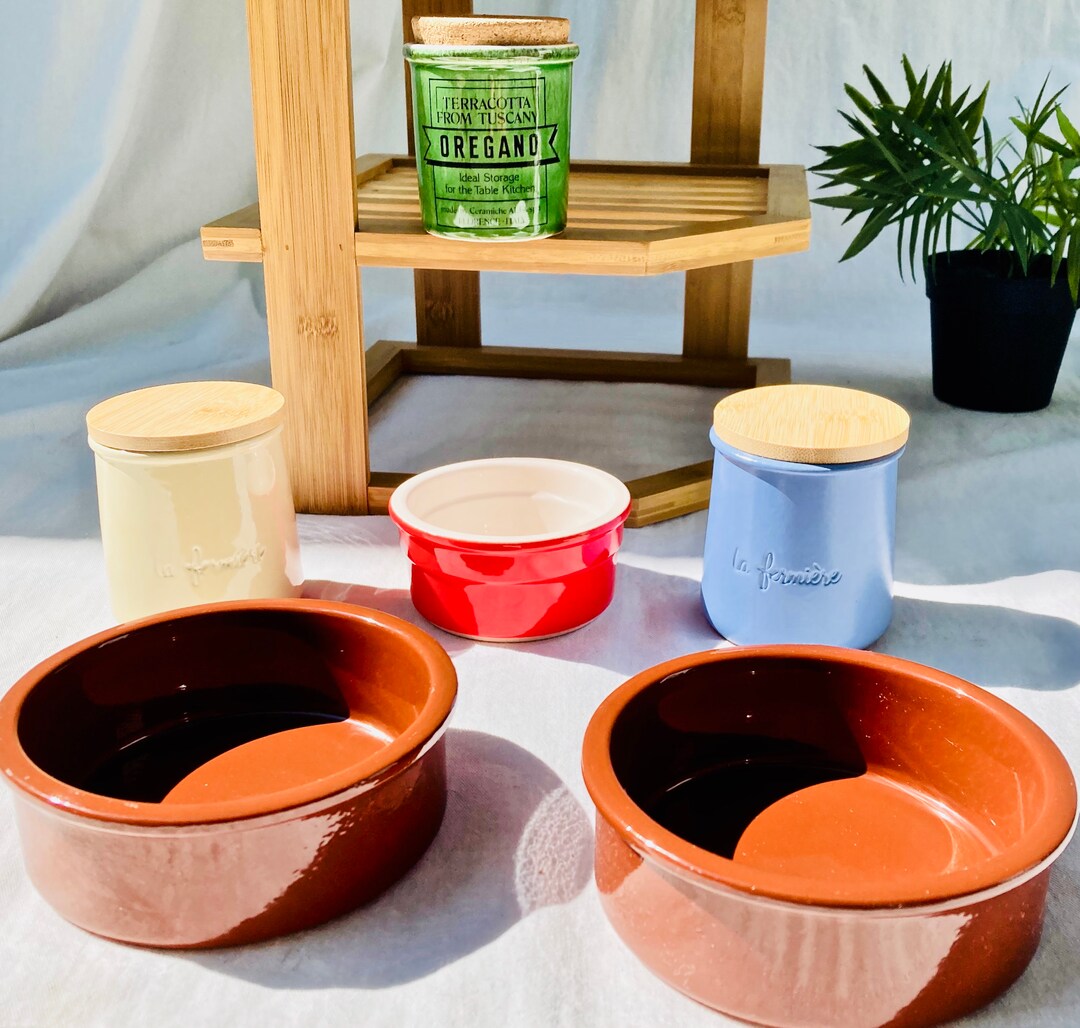 Vintage Rare New Old Stock Cermer Ramekins Custard Cups Dessert Bowls ...