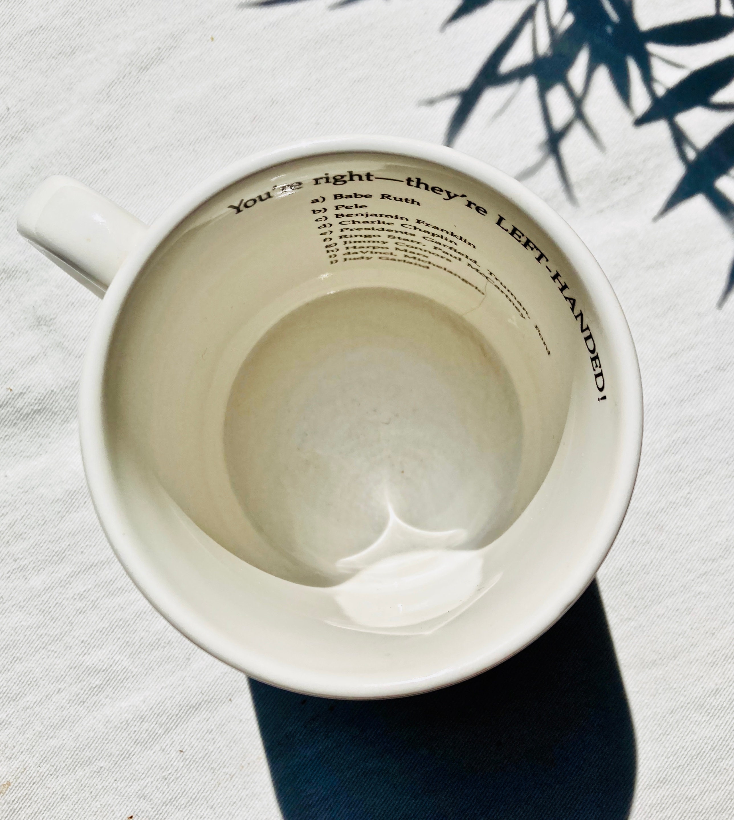 Vintage Left Handed Trivia Mug by American Greetings 1985 - Etsy